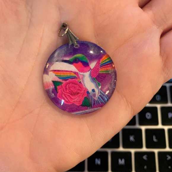 Lisa Frank | Jewelry | 9s Lisa Frank Hummingbird Pendant Charm Original ...